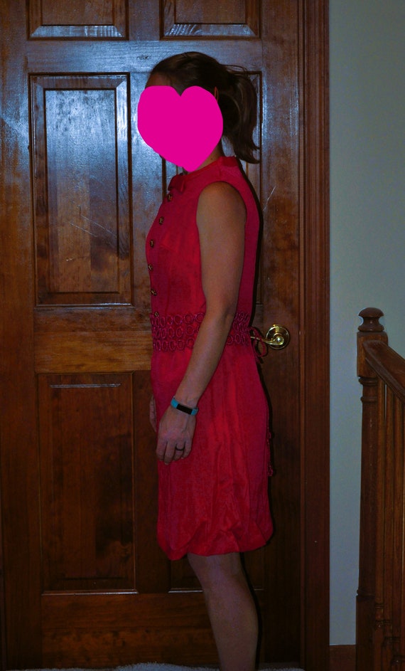 Vintage ~ 1960s Bright Pink Linen, Custom Made, Sleev… - Gem