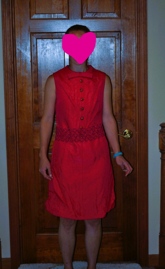 Vintage 1960s Bright Pink Linen Custom Made Sleeveless - Etsy