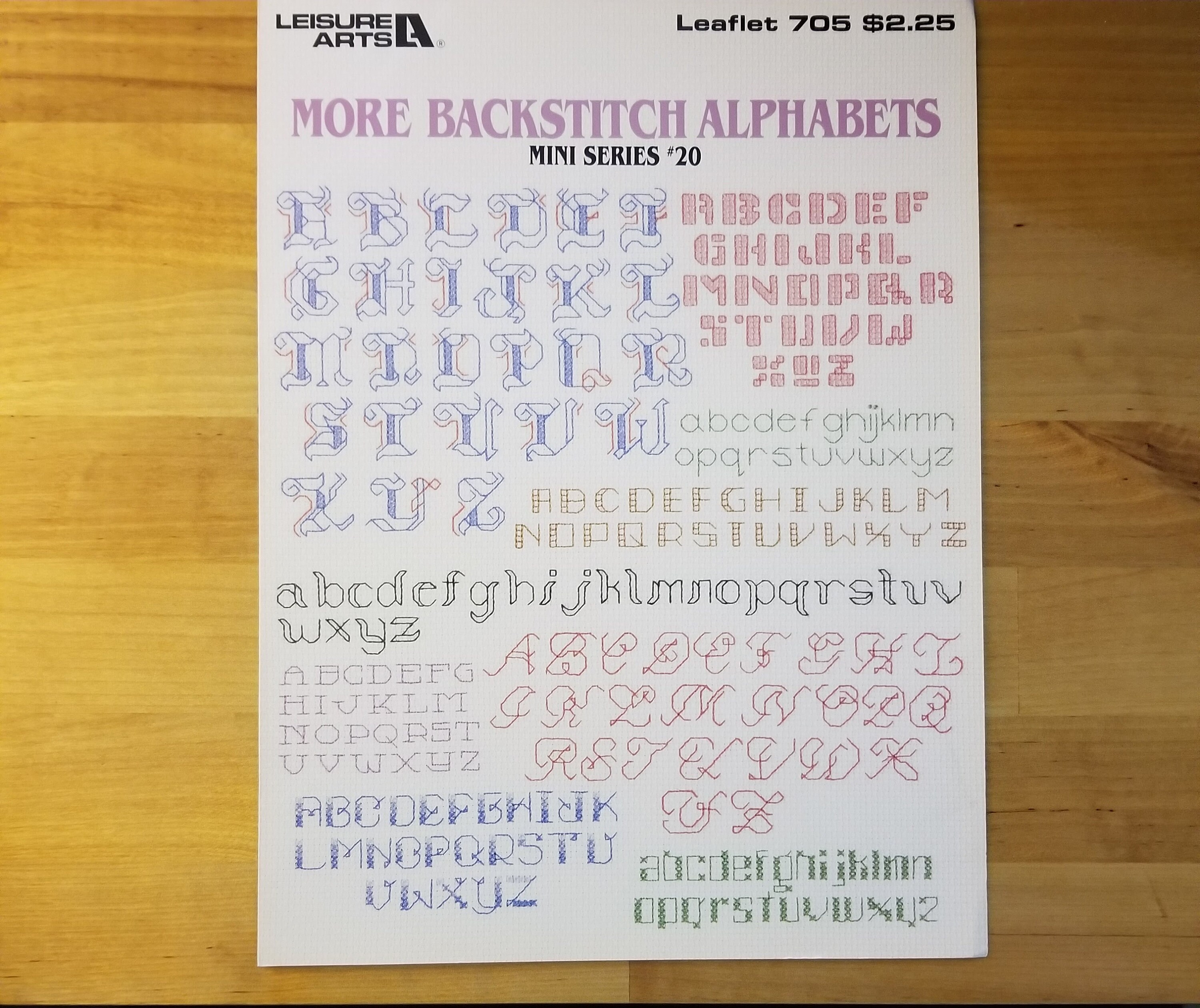 More Backstitch Alphabets - Mini Series #20 (#705) - Etsy