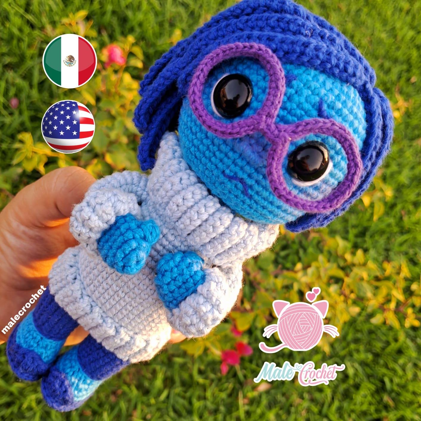 SADNESS Pattern, English and Spanish Language, Crochet Amigurumi INSIDE ...