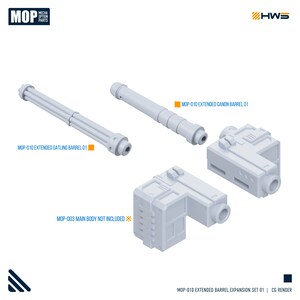 MOP-010 Extended Barrel Expansion Set 01 1/144. 3D Resin Accessories ...