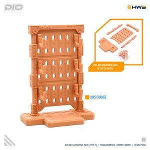 DIO-001S Weapons Rack [type-s]. 3D Resin Diorama Kit for Scale Mecha ...