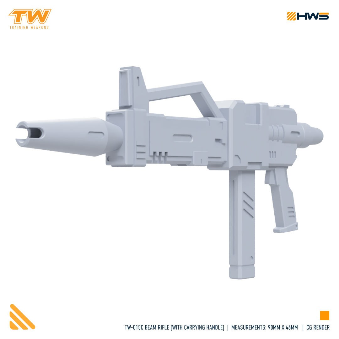 TW-015C Beam Rifle (with Carrying Handle). 3D Resin Parts for 1/100 MG ...