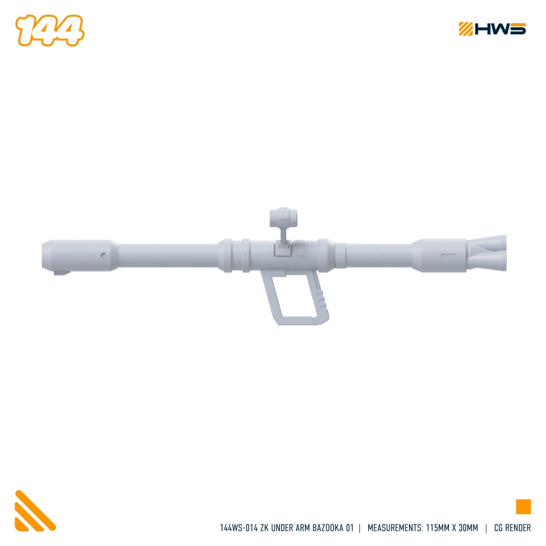 144WS-014 ZK Under Arm Bazooka Set 01 1/144. 3D Resin Weapon for 1/144 ...