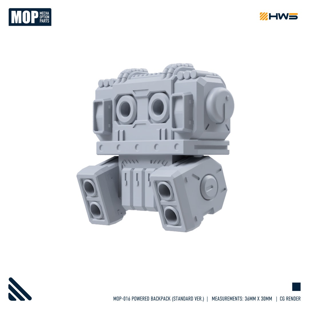 MOP-016 Powered Backpack (standard Ver.) 1/144. 3D Printed Accessories ...