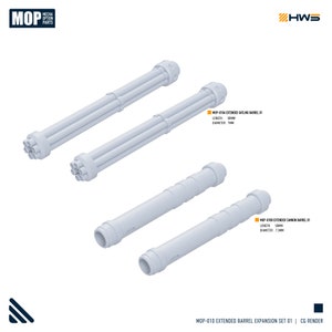 MOP-010 Extended Barrel Expansion Set 01 1/144. 3D Resin Accessories ...