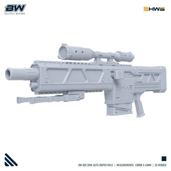 BW-005 Semi Auto Sniper Rifle 1/100. 3D Resin Weapon for 1/100 - Etsy
