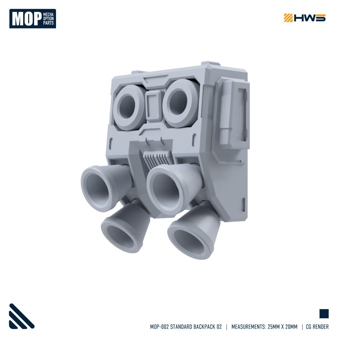 Mop 002 Standard Backpack Set 002 1 144 3d Resin Accessories For 1 144