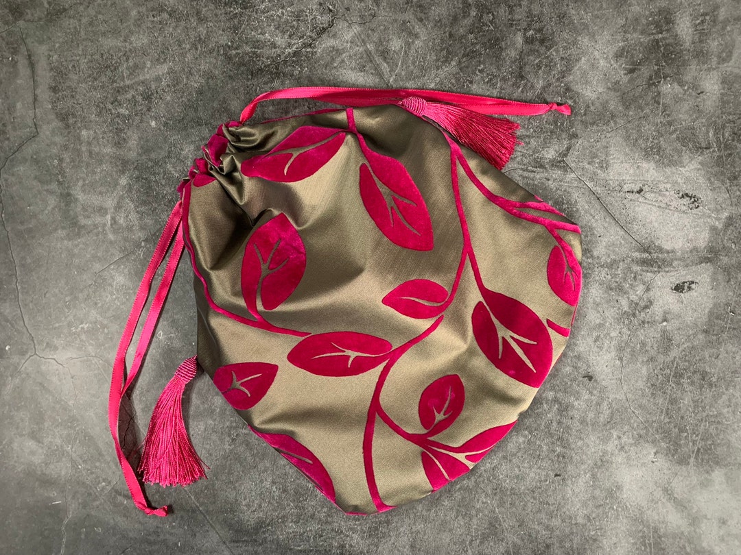 Bronze and Pink Reticule Handbag Regency Drawstring Purse - Etsy