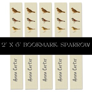 Bird Bookmark, Nature Bookmark, Spring Bookmark, Custom Bookmark ...