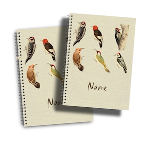 Bird Notebook | Woodpecker Notebook | Nature Lover Gift| Notebook Lined ...