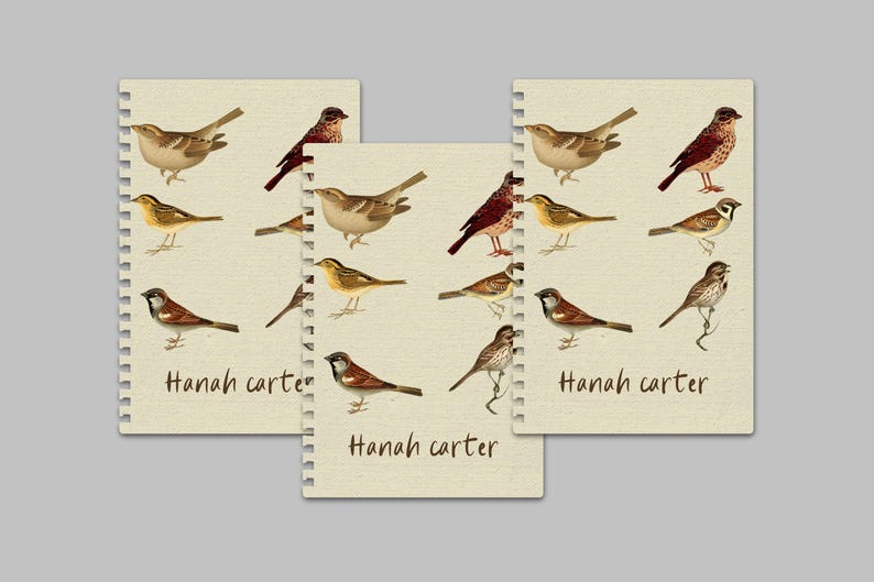 Sparrow Design Notebook: Bird Journal, Bird Watcher Gift (canva ...