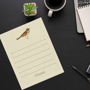Bird Notepad | Sparrow Notepad | Bird Enthusiast | Ornithology Gifts ...