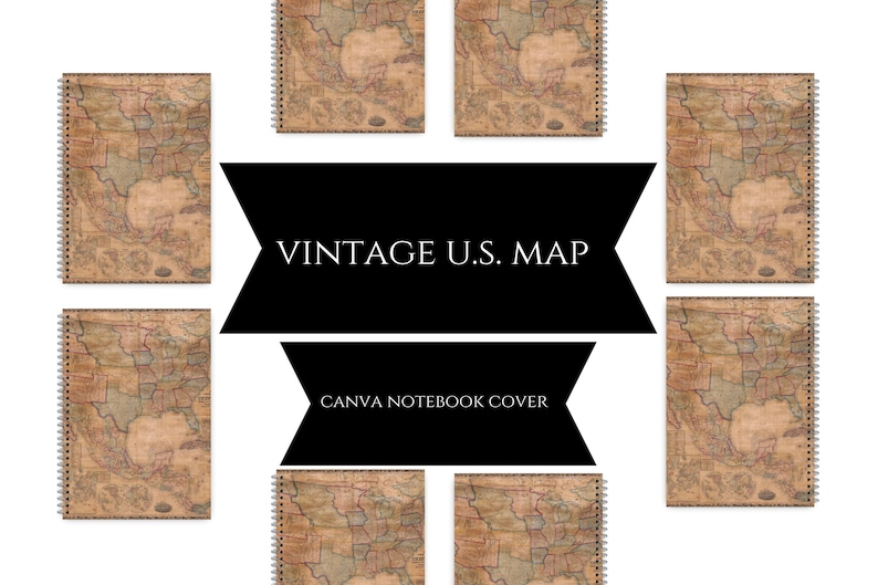 Vintage Map Journal | World Map Notebook | World Map Journal | A5 ...