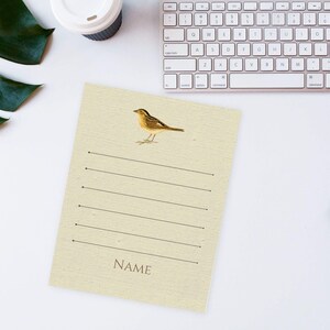Bird Notepad | Sparrow Notepad | Bird Enthusiast | Ornithology Gifts ...