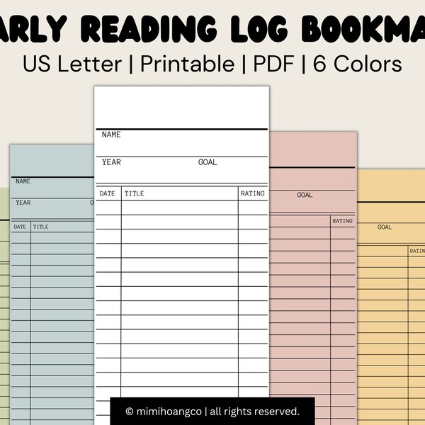 Reading List Card - Etsy