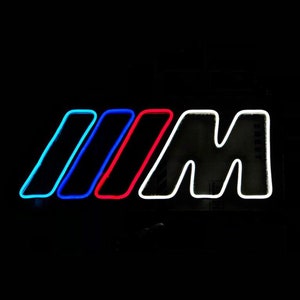 BMW M Power Logo Neon Sign M-power Neon Sign BMW Wall Hanging Garage ...