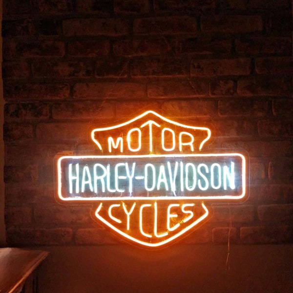 Harley Davidson Neon - Etsy
