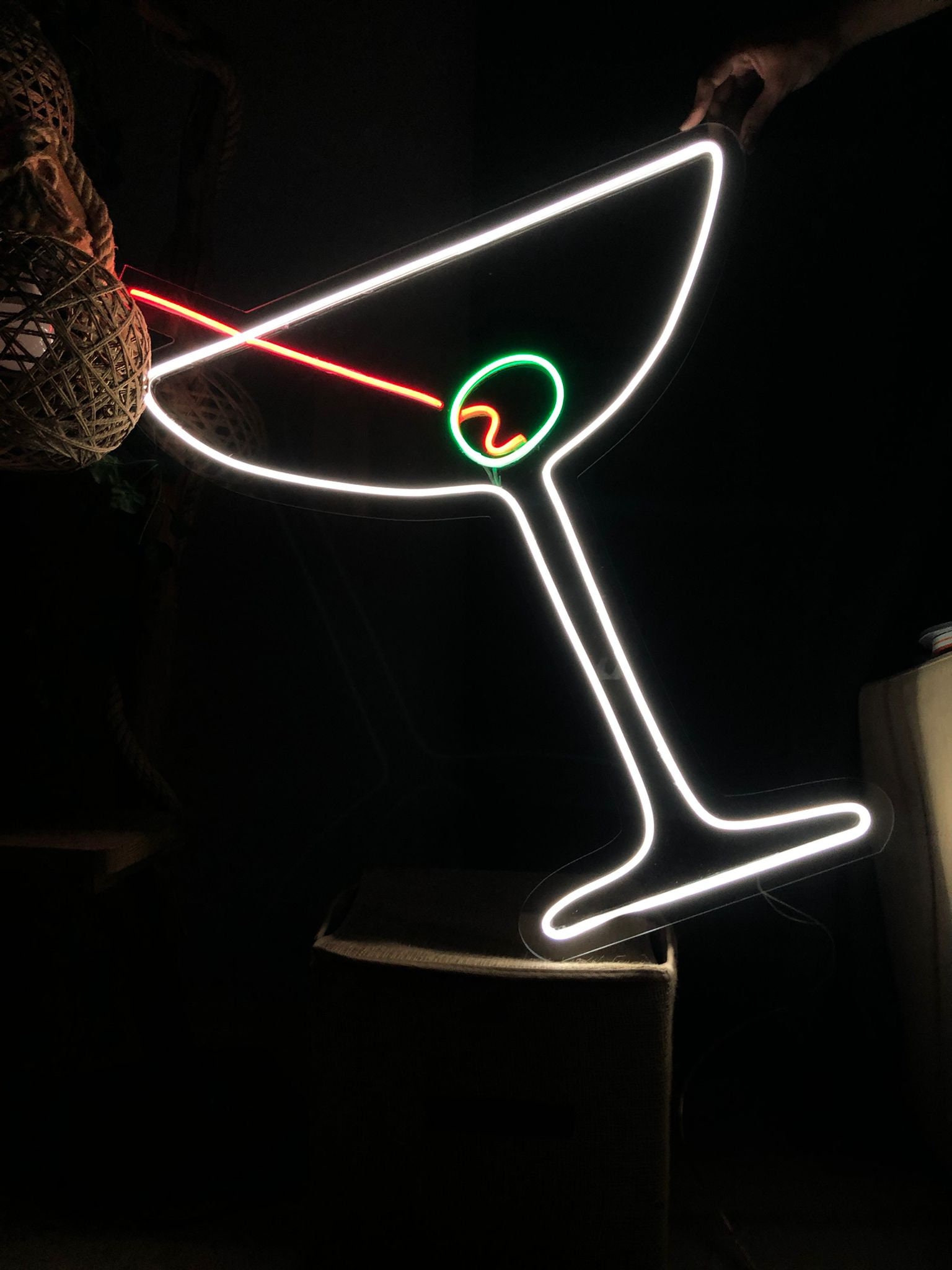 Martini Glass Neon Sign - Etsy