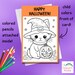 CAT WITCH Halloween, Kid's Halloween Card, COLORING Halloween Card ...