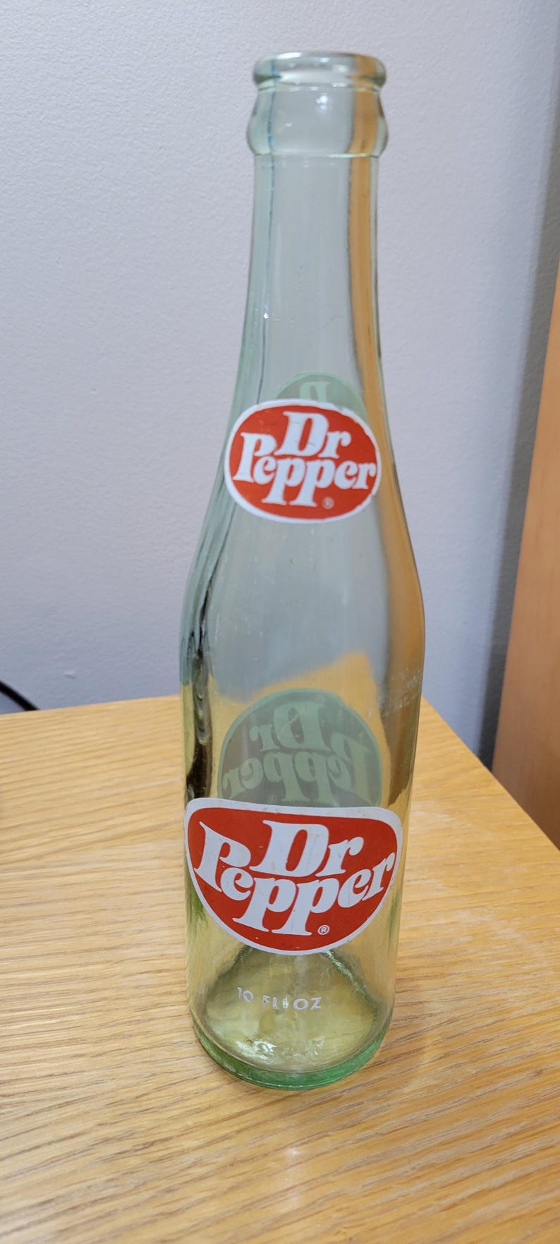 1970's 10oz Dr Pepper Green Glass Bottle - Etsy