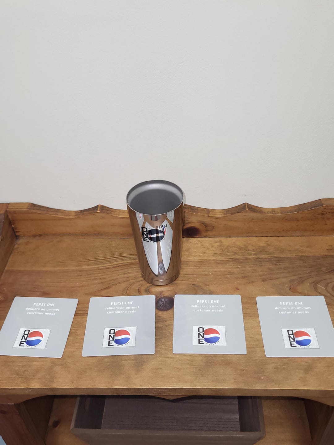 Pepsi One Metallic Thermos and Set of 4 Coasters - Etsy