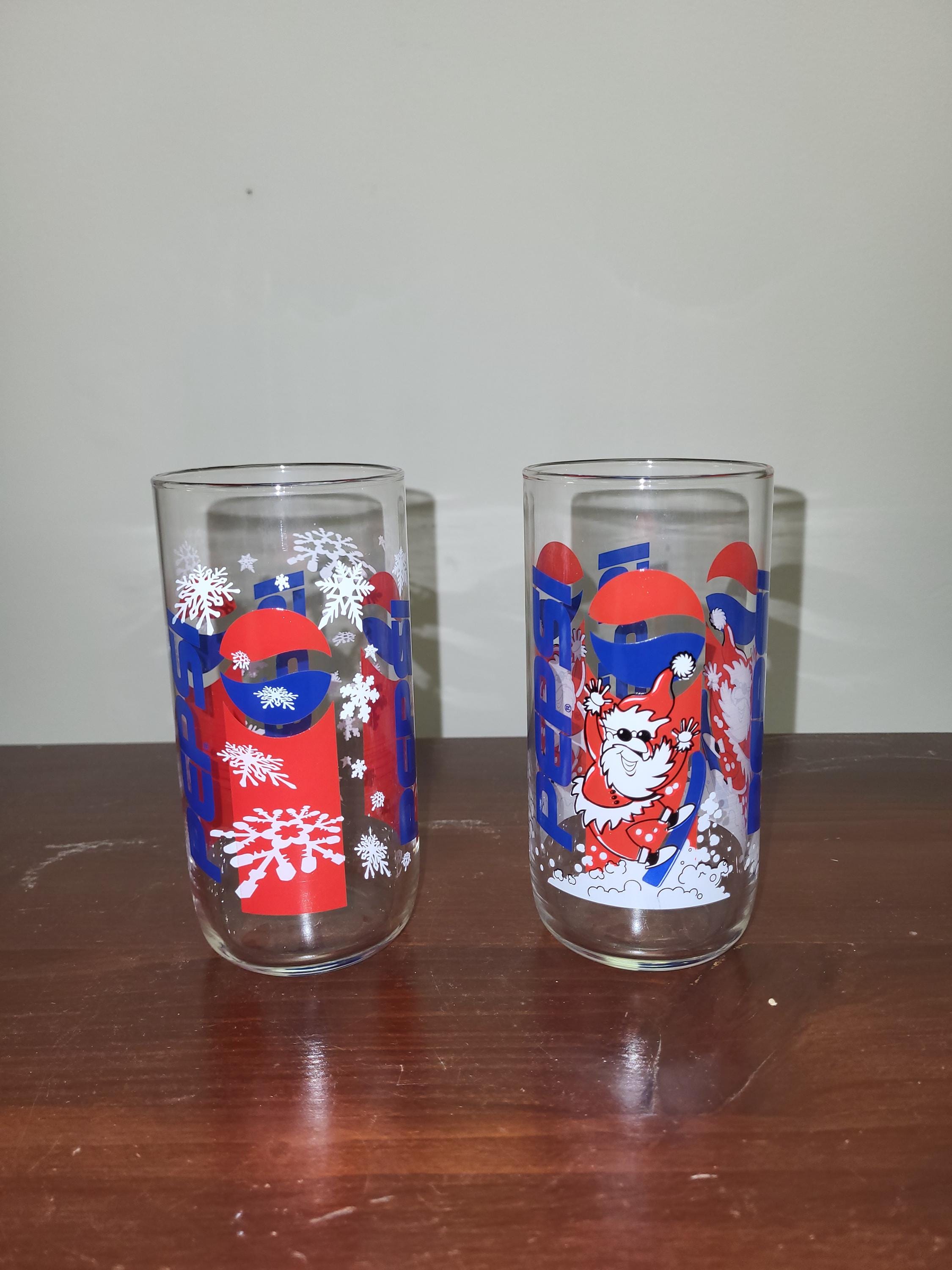 Pepsi Snowy Holiday Glass Set (set of 2) - Etsy