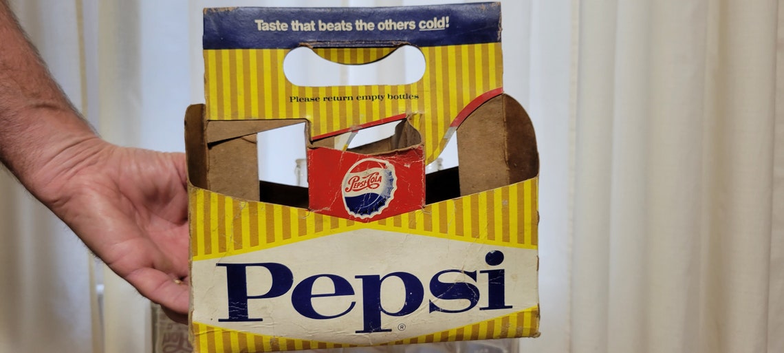 Pepsi Cola 6 Pk Carton With 6 (empty) 1940-50 Bottles - Etsy