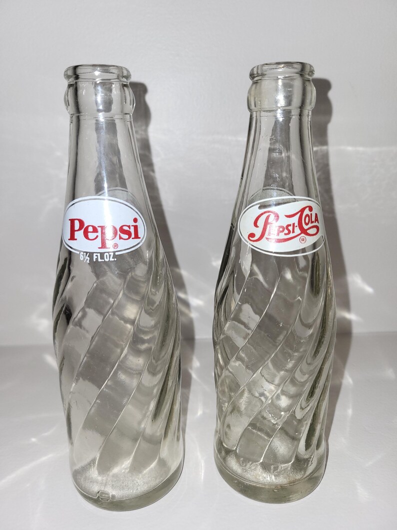 Pepsi 6.5oz Glass Bottles (set of 2) - Etsy