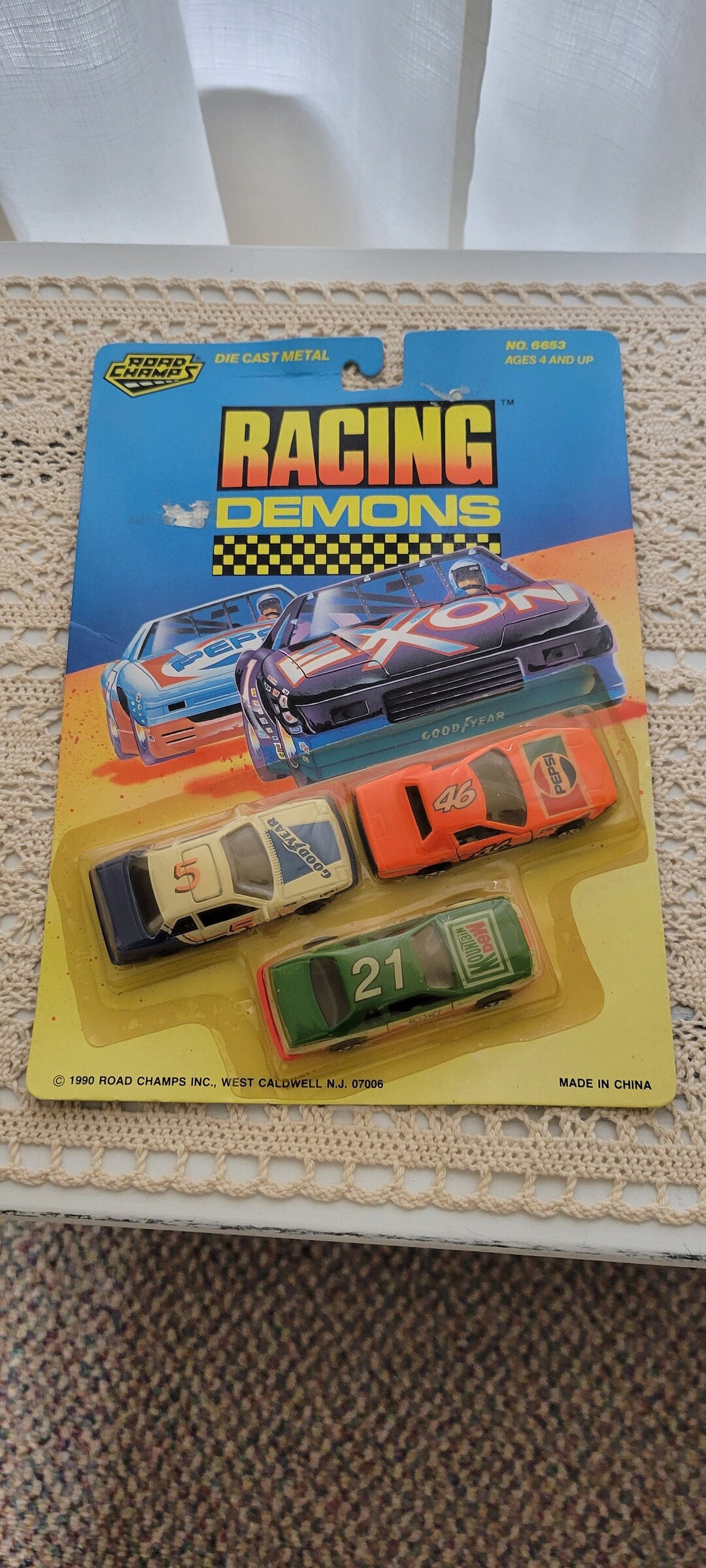 1990 Road Champs Die Cast Metal 3 Pack Nascar: Pepsi, Mountain Dew ...