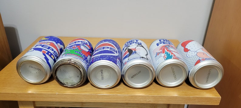 Pepsi Christmas Cans 1990's Set of Six - Etsy