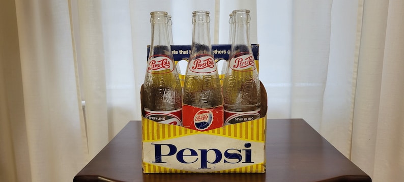Pepsi Cola 6 Pk Carton With 6 (empty) 1940-50 Bottles - Etsy