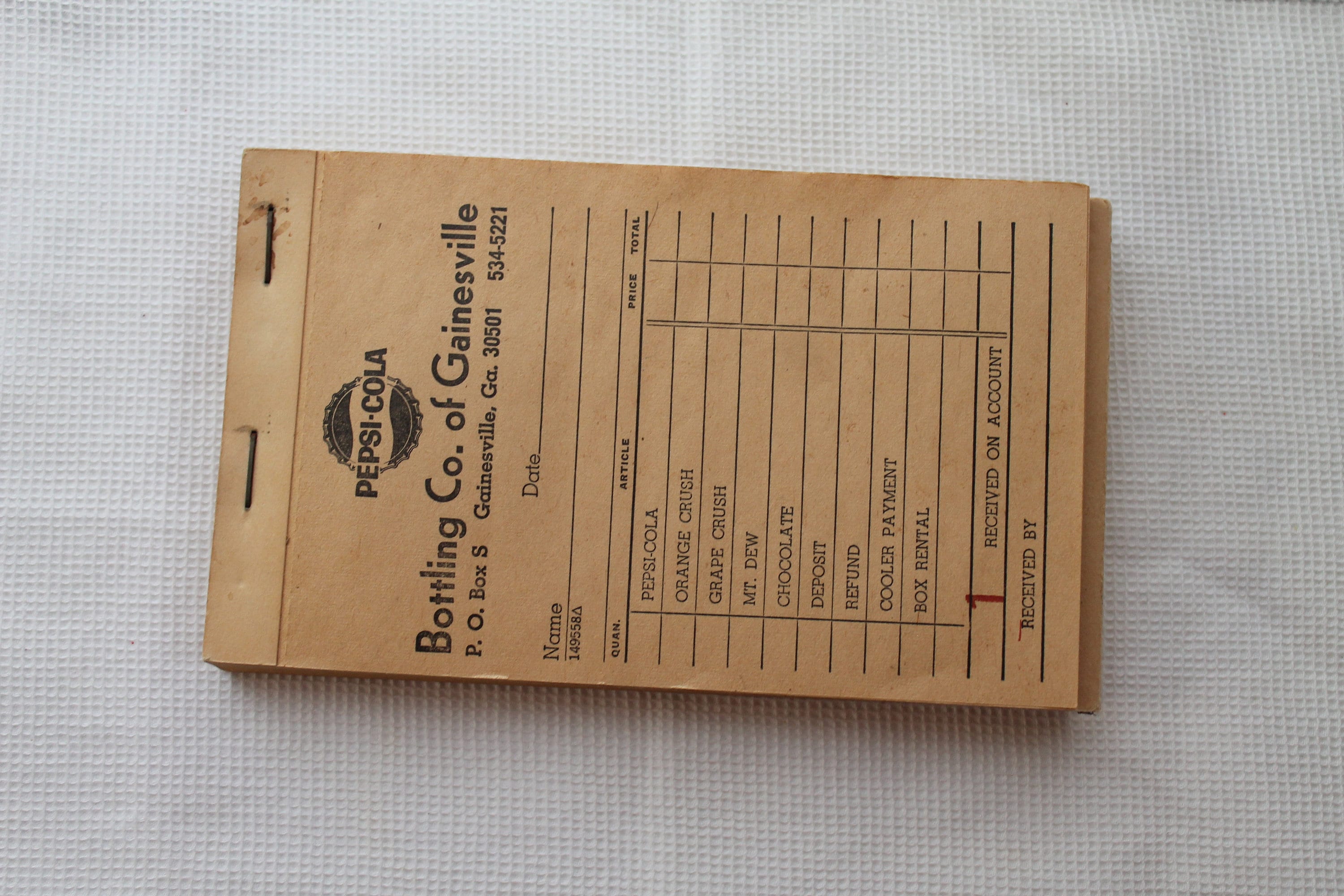 ORIGINAL Pepsi-cola Carbon Copy Order Pad - Etsy