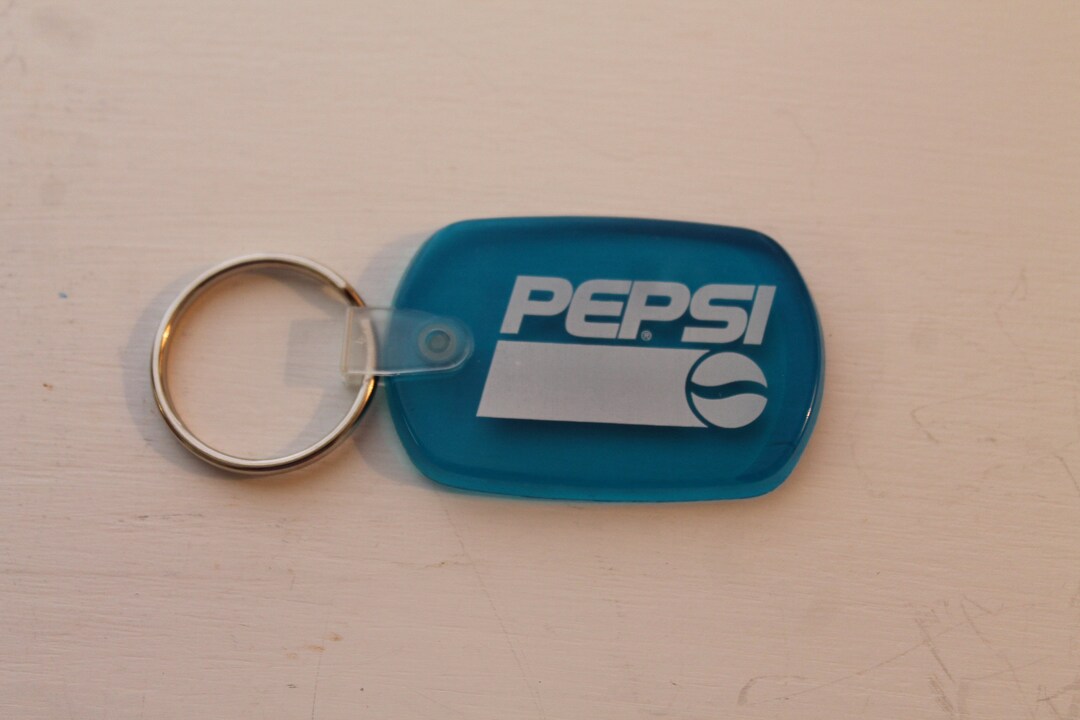 Blue Rubber Pepsi Keychain - Etsy