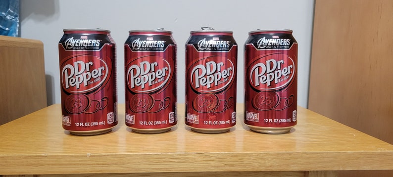 Dr Pepper (complete Set 4) Avengers Cans - Etsy