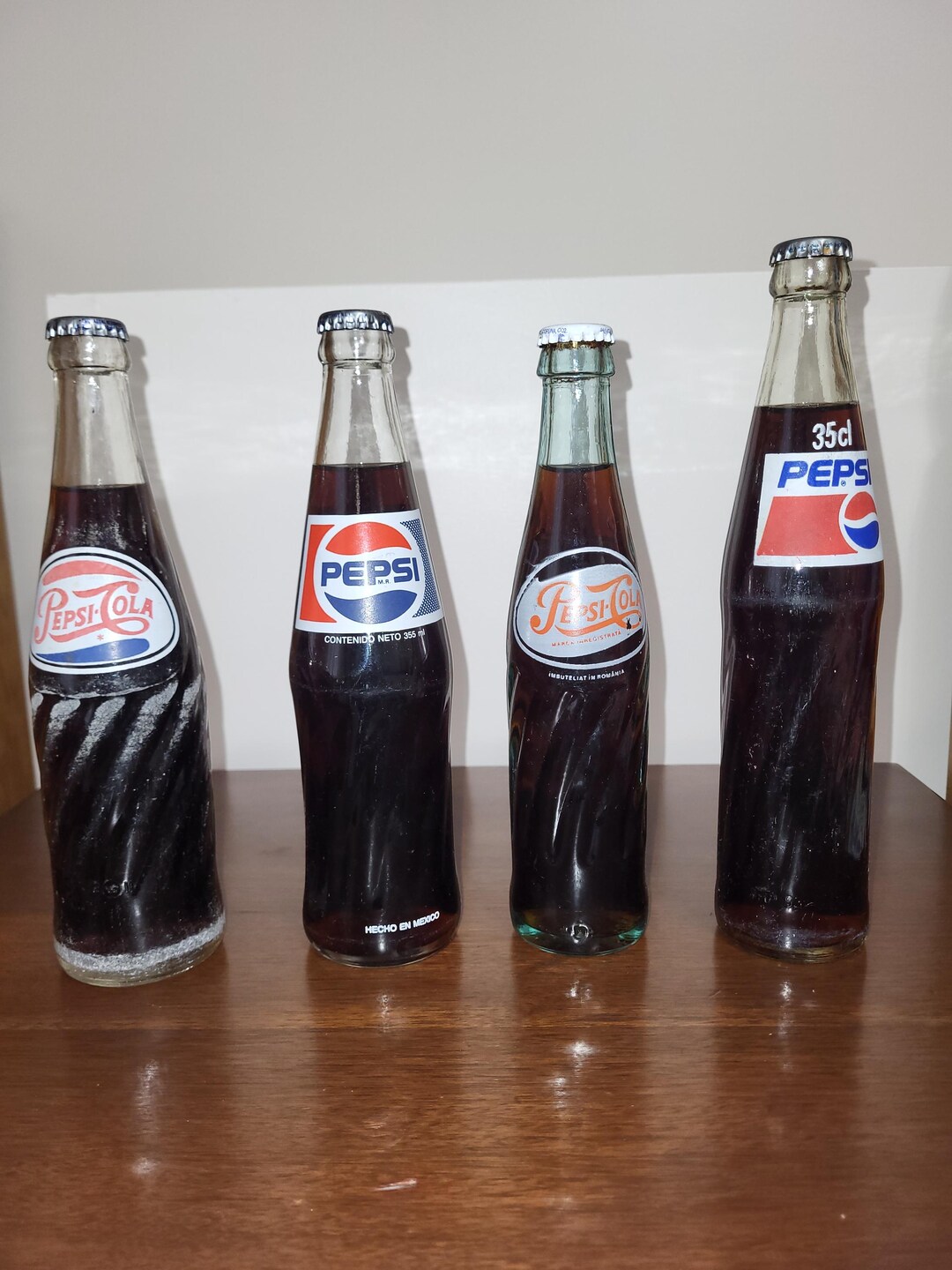 Pepsi Bottles Throughout the Years, Made in Mexico (set of 4) - Etsy