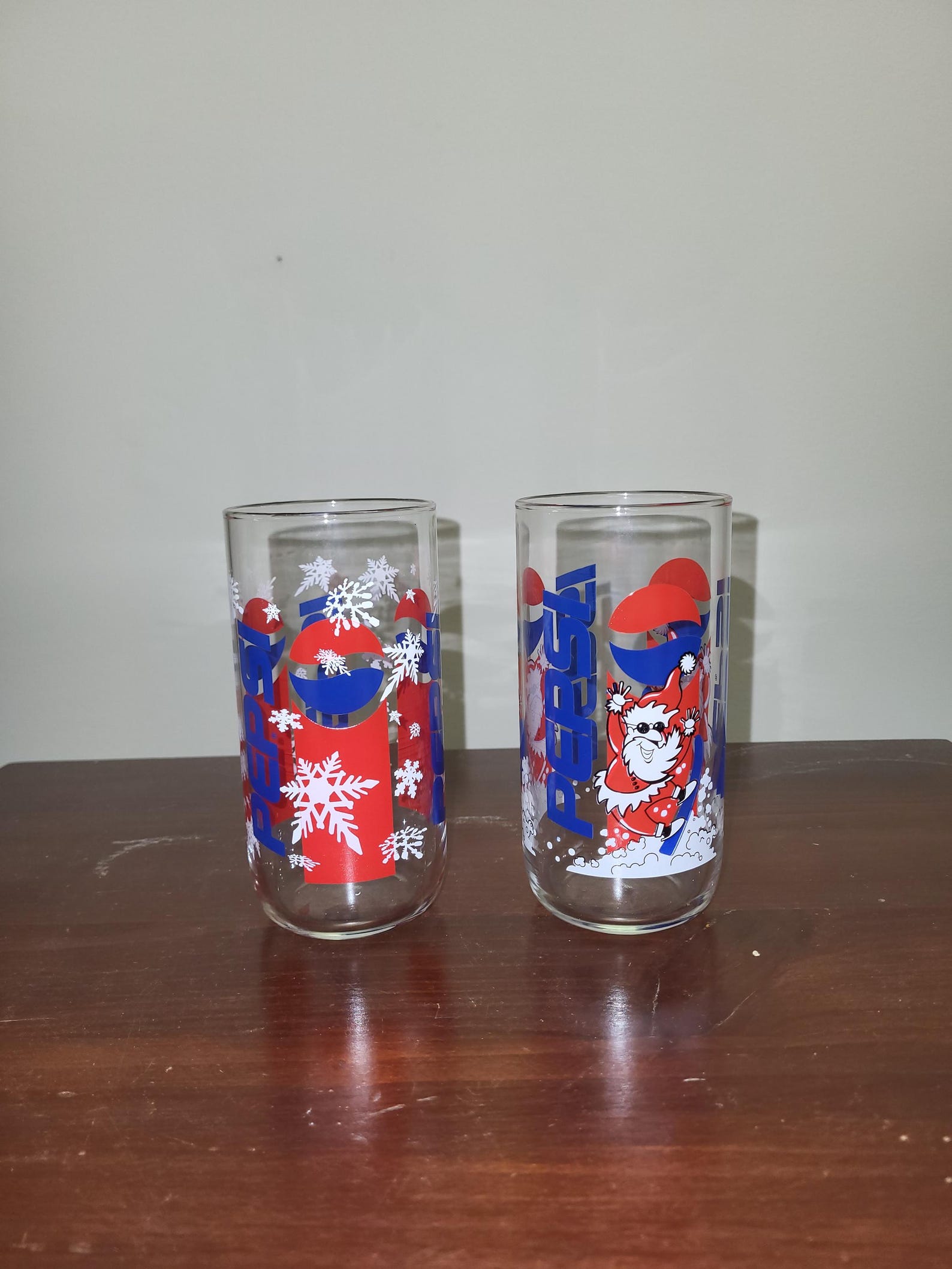 Pepsi Snowy Holiday Glass Set (set of 2) - Etsy