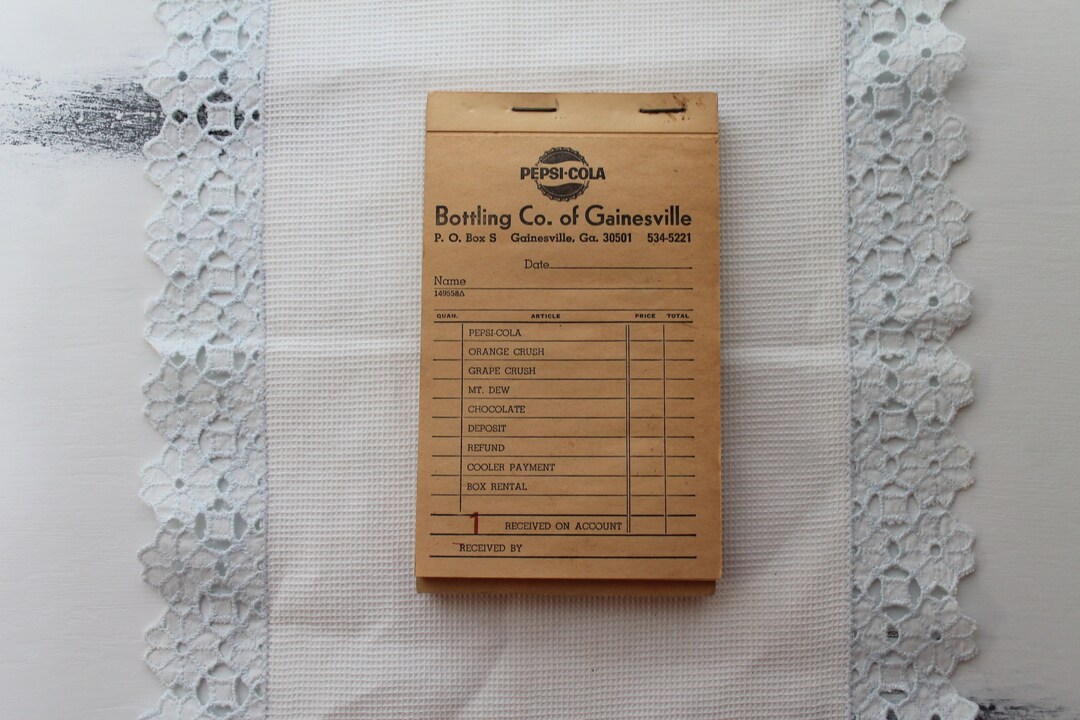 ORIGINAL Pepsi-cola Carbon Copy Order Pad - Etsy