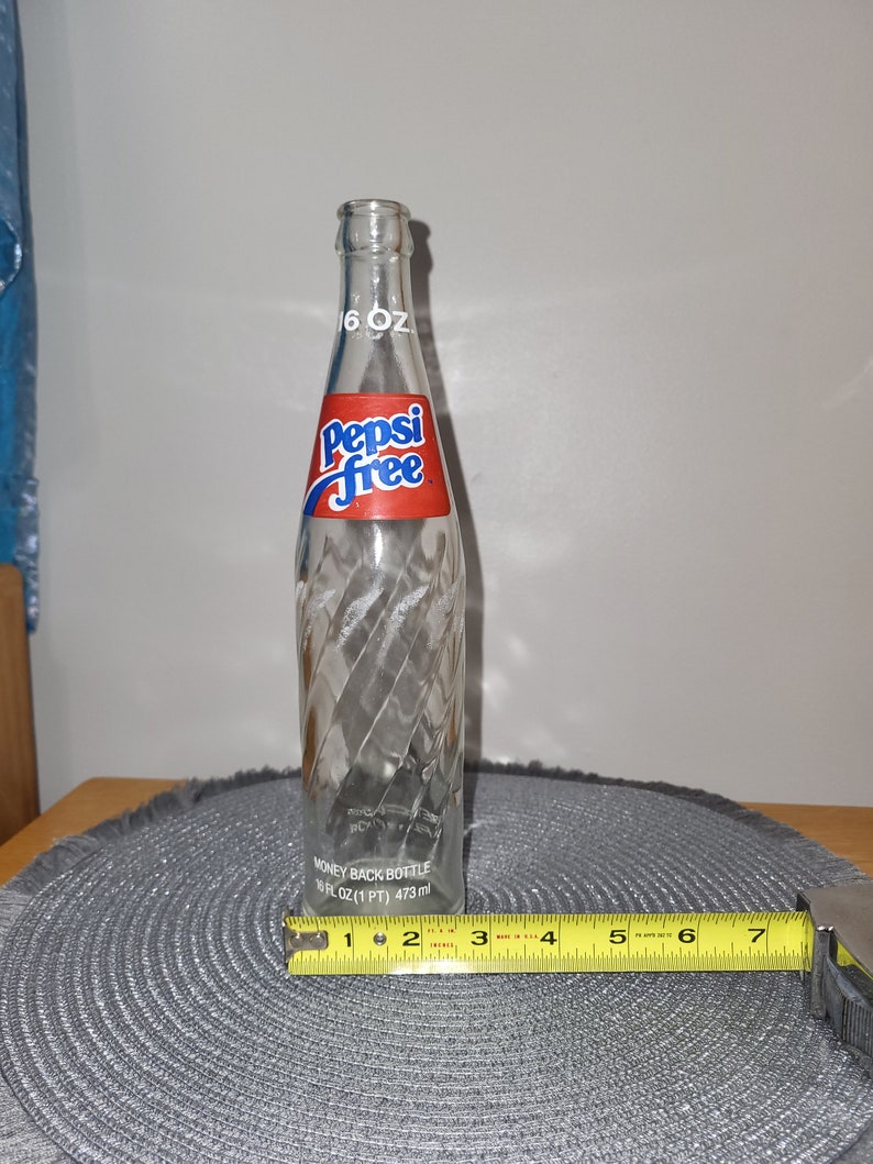 Pepsi Free 16oz Glass Bottle - Etsy