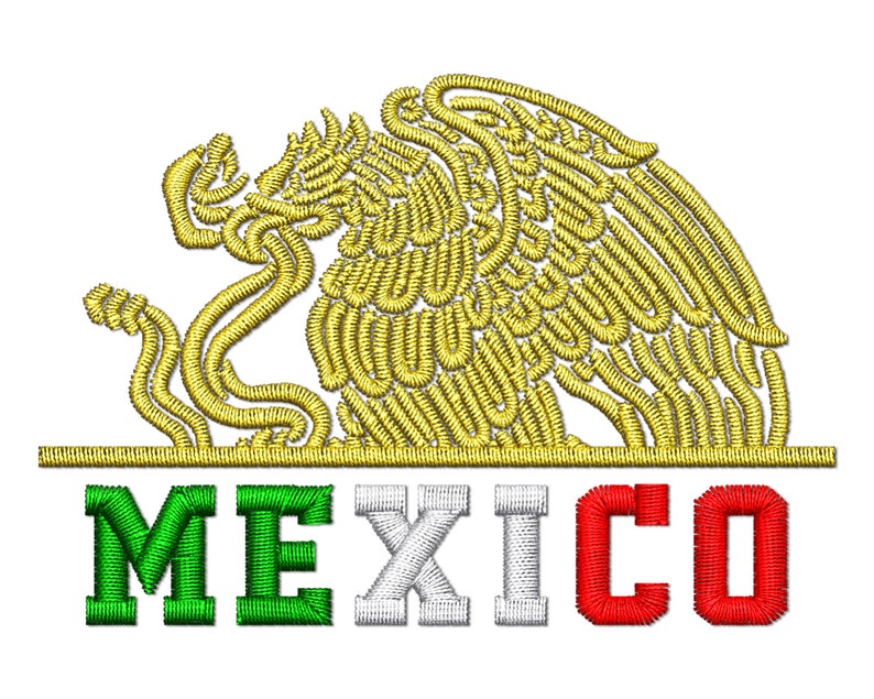 Mexican Eagle Escudo Mexicano Embroidery Design - Etsy