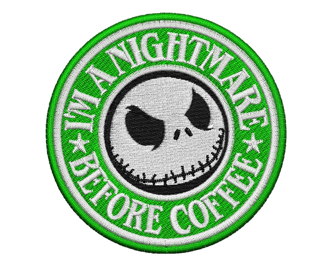 Nightmare Before Coffee Embroidery Design - Etsy