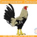 Rooster Embroidery Design Gallo Giro Diseño De Bordado - Etsy