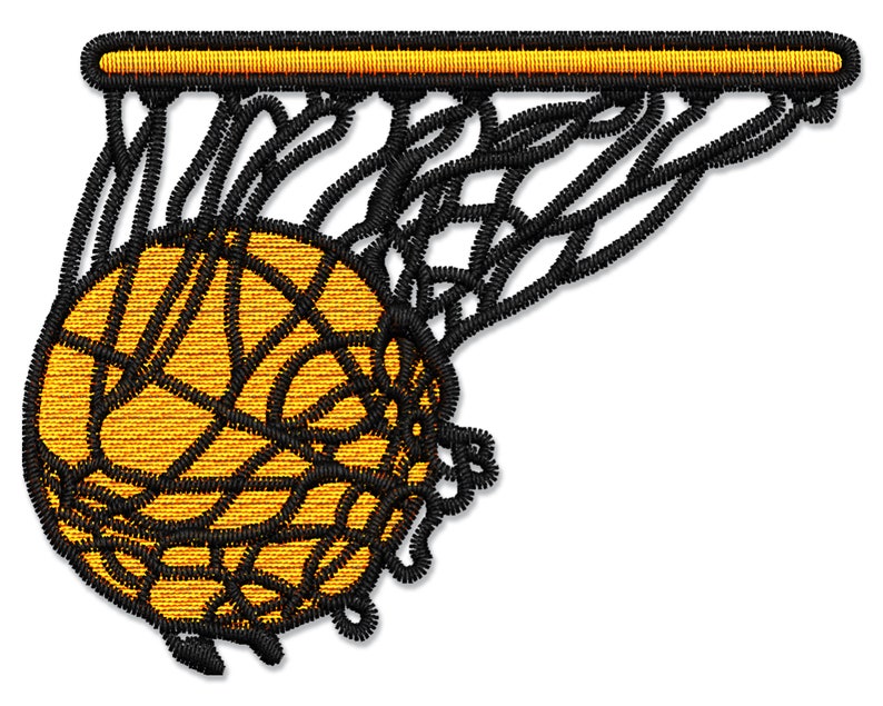 Basketball Swish Perfect Shot Embroidery Design - Etsy