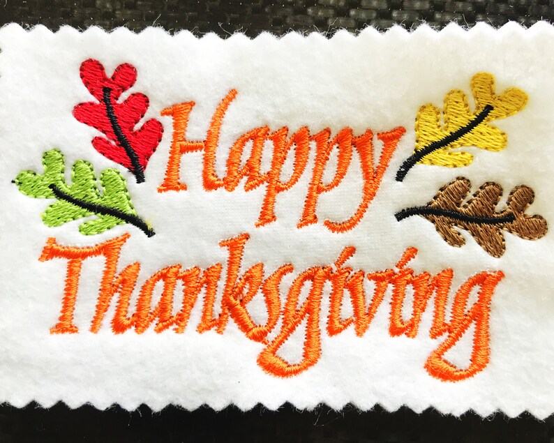 Happy Thanksgiving Embroidery Design - Etsy