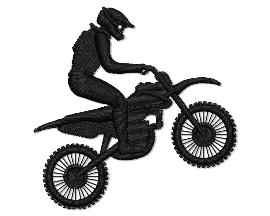 Dirt Bike Rider Motocross Motorcycle Embroidery Design - Etsy