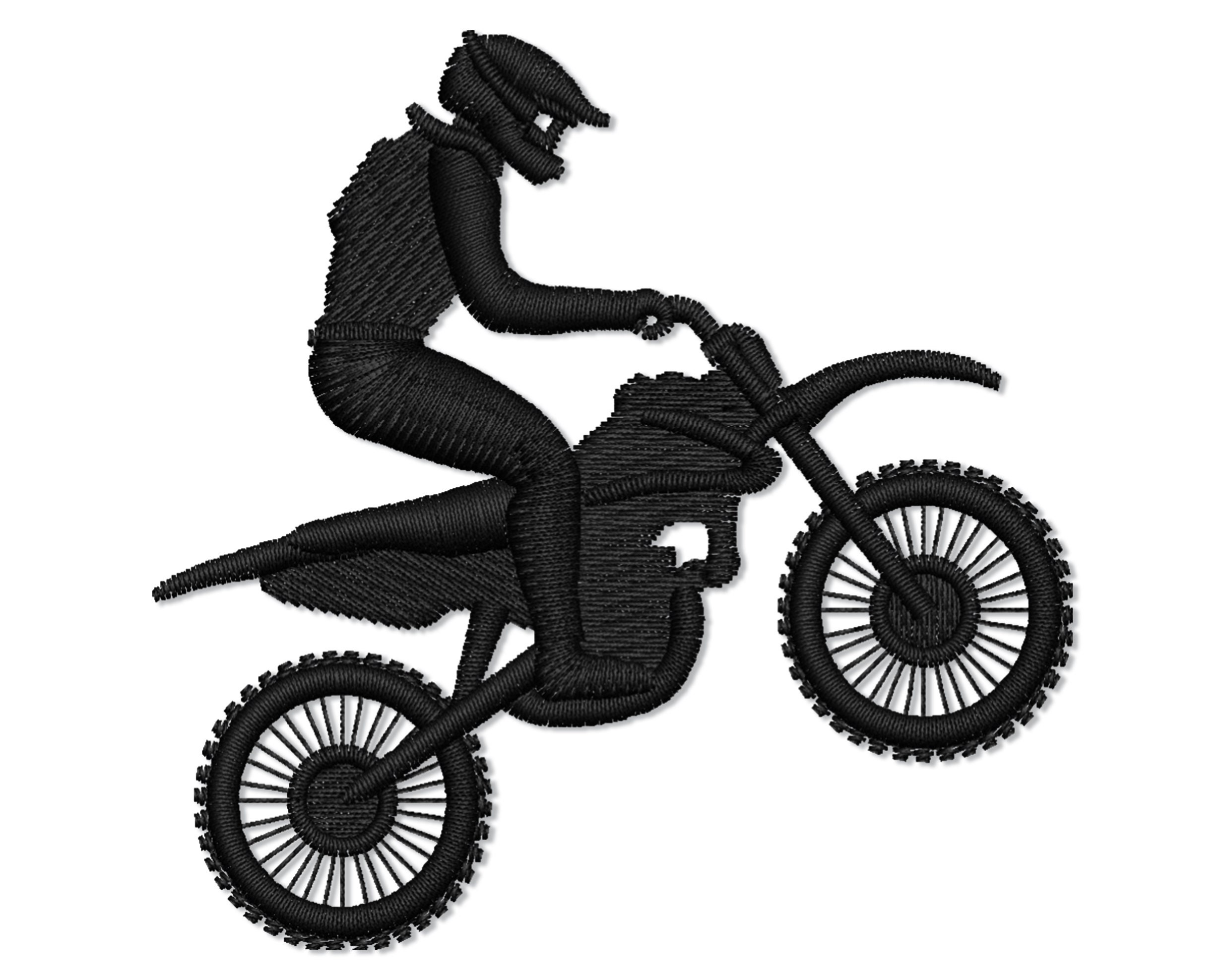 Dirt Bike Rider Motocross Motorcycle Embroidery Design - Etsy