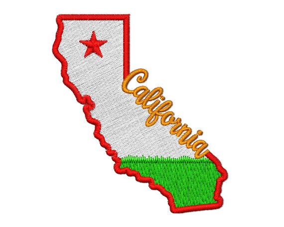 California State USA Flag Embroidery Design - Etsy