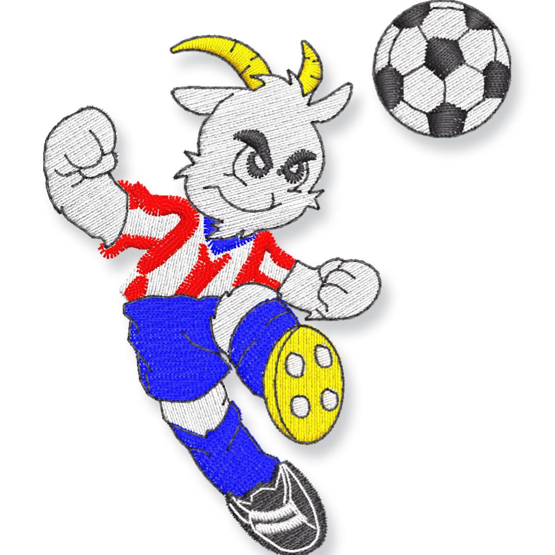 Chivas Soccer Goat Embroidery Design - Etsy