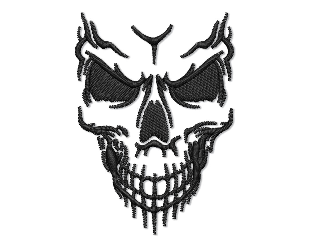 Wicked Skull Embroidery Design - Etsy