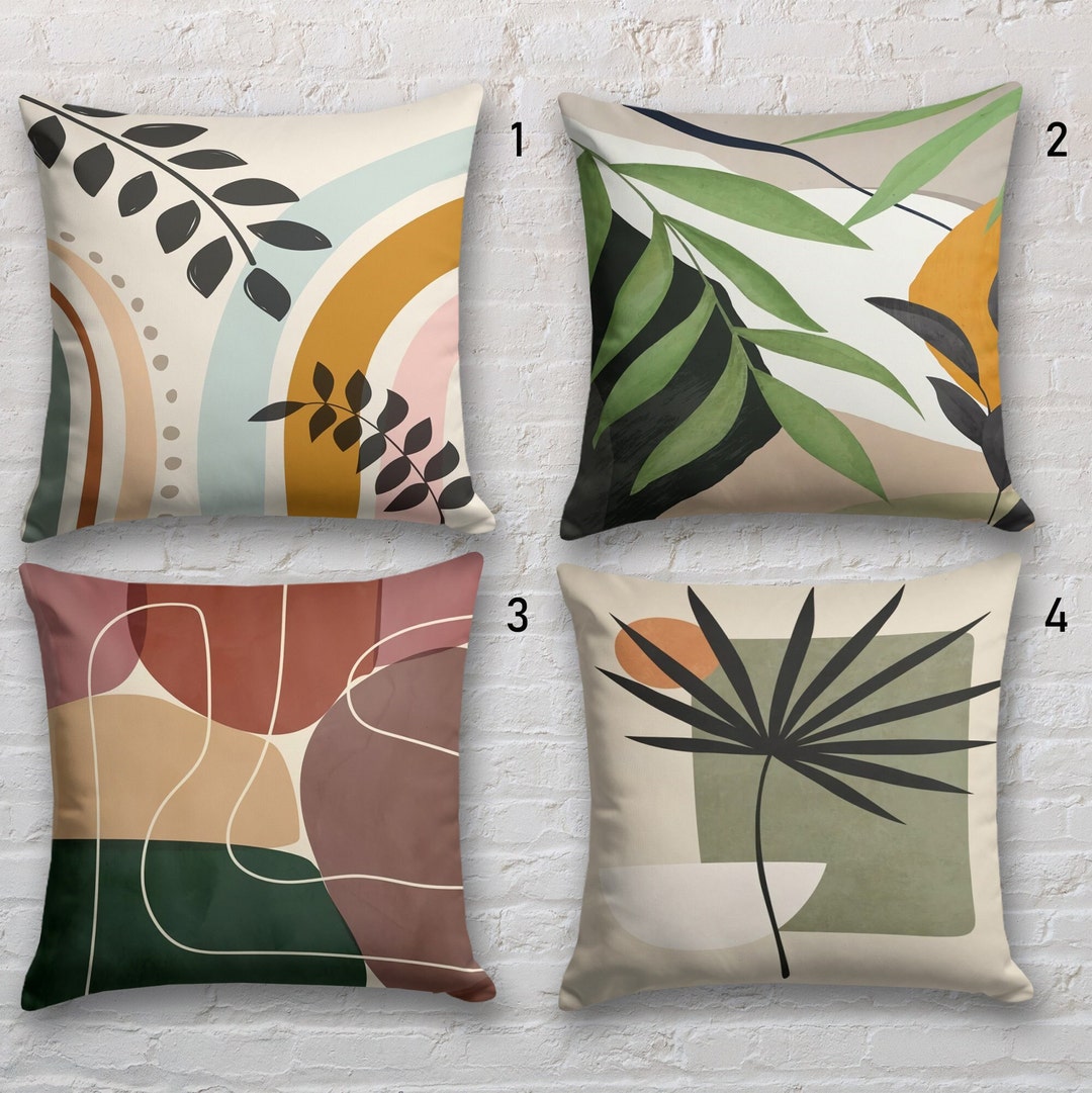 Abstract Pillow Cover, Boho Abstract Pillow Case, Abstract Art Pillows ...